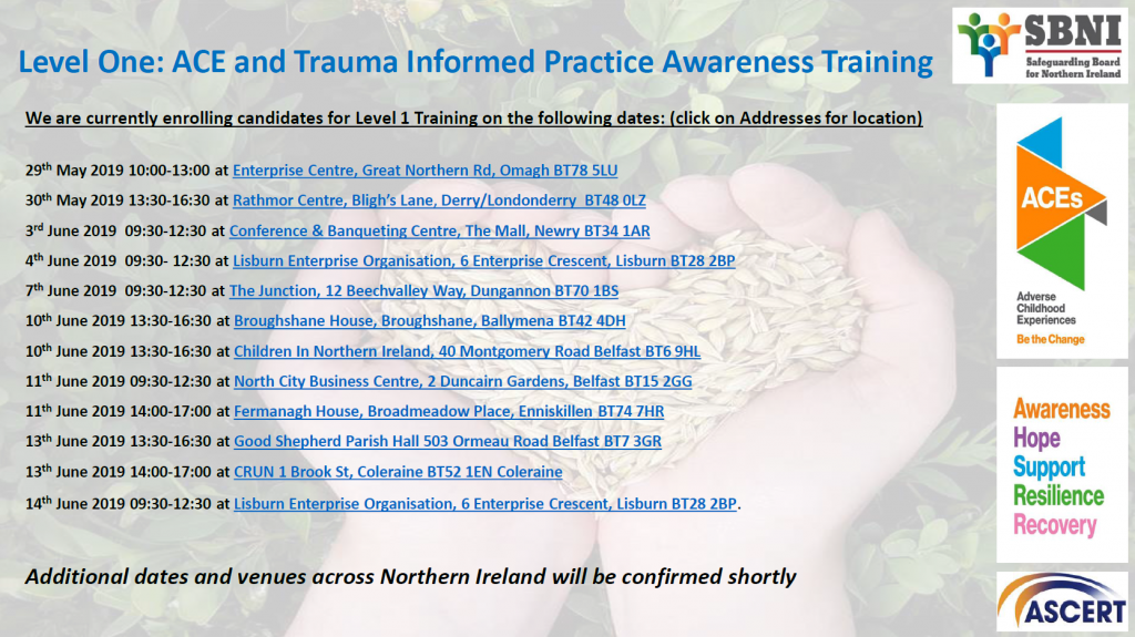 EITP Level 1 ACE-Trauma Informed Practice Training Dates – Children and ...